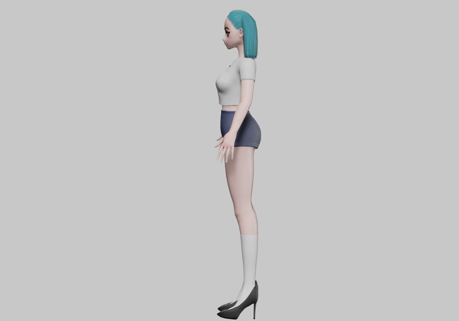 3D Basic Anime Girl V21301 Model - TurboSquid 2272333