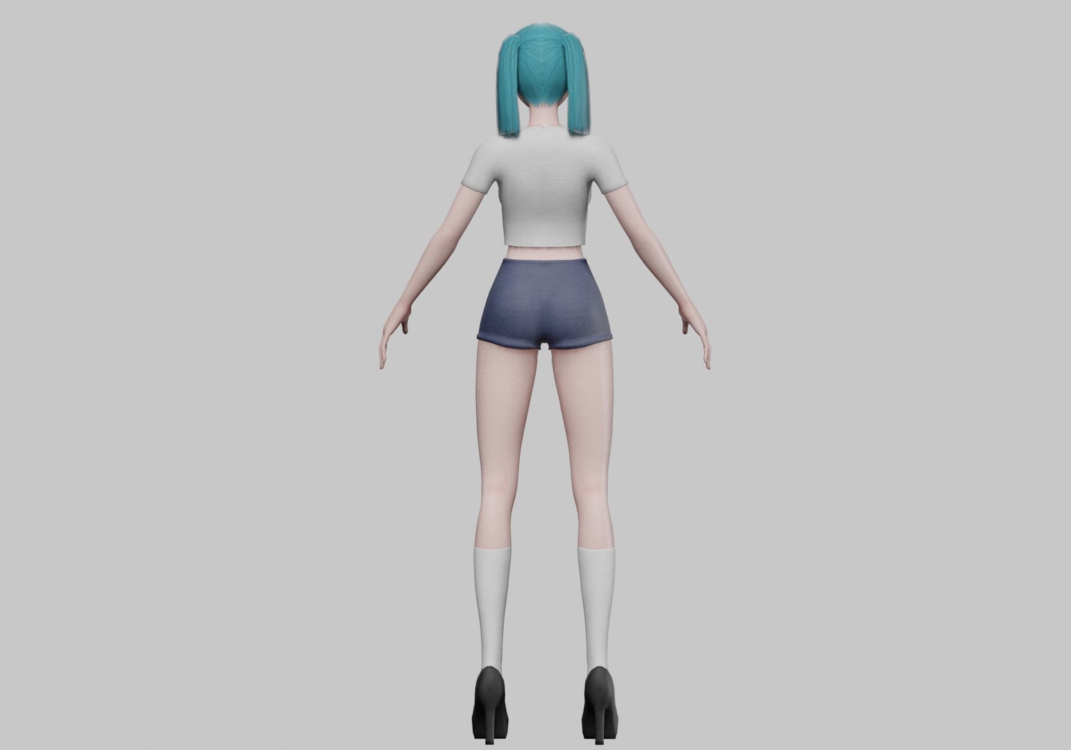 3D Basic Anime Girl V21301 Model - TurboSquid 2272333