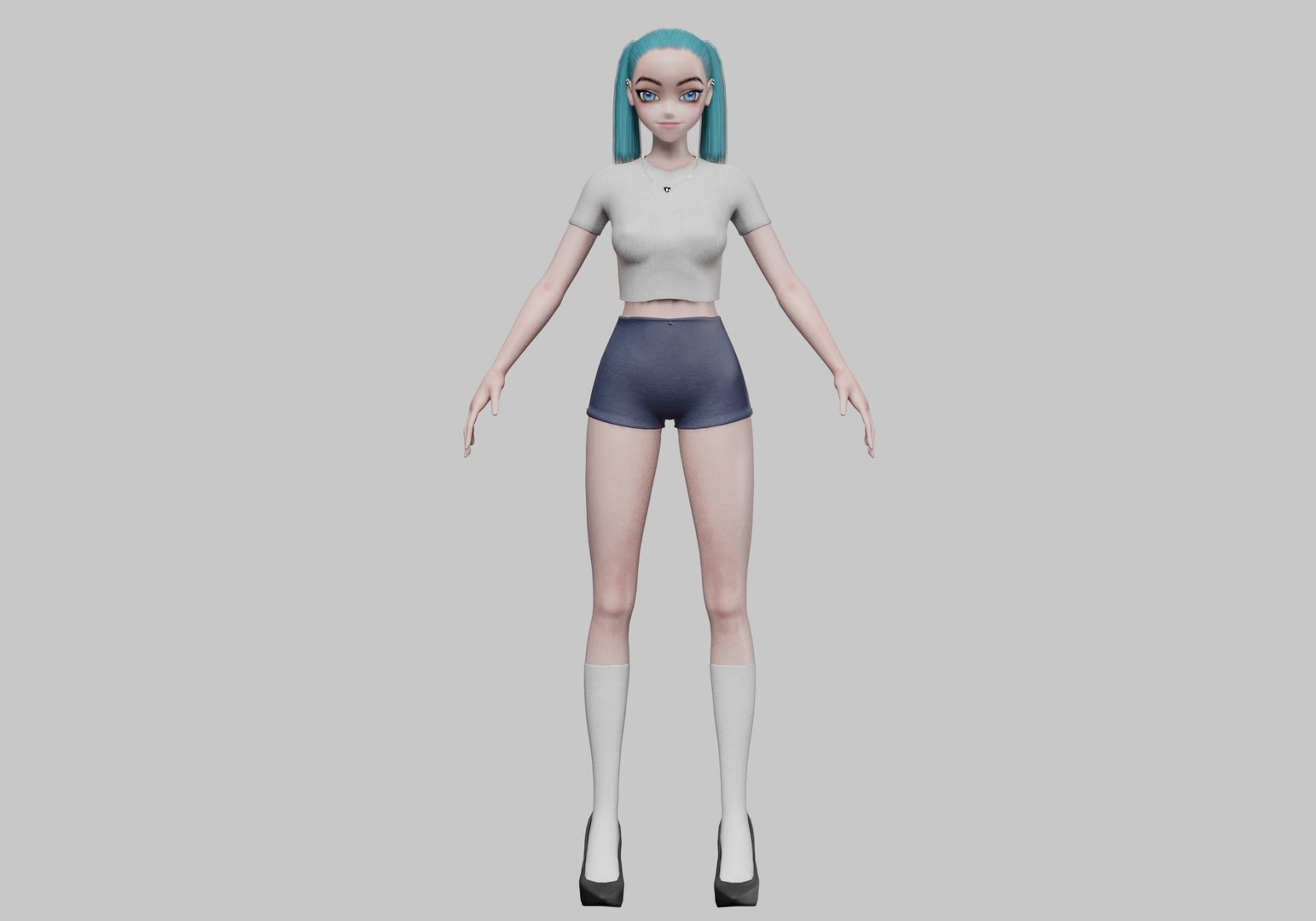 3D Basic Anime Girl V21301 Model - TurboSquid 2272333