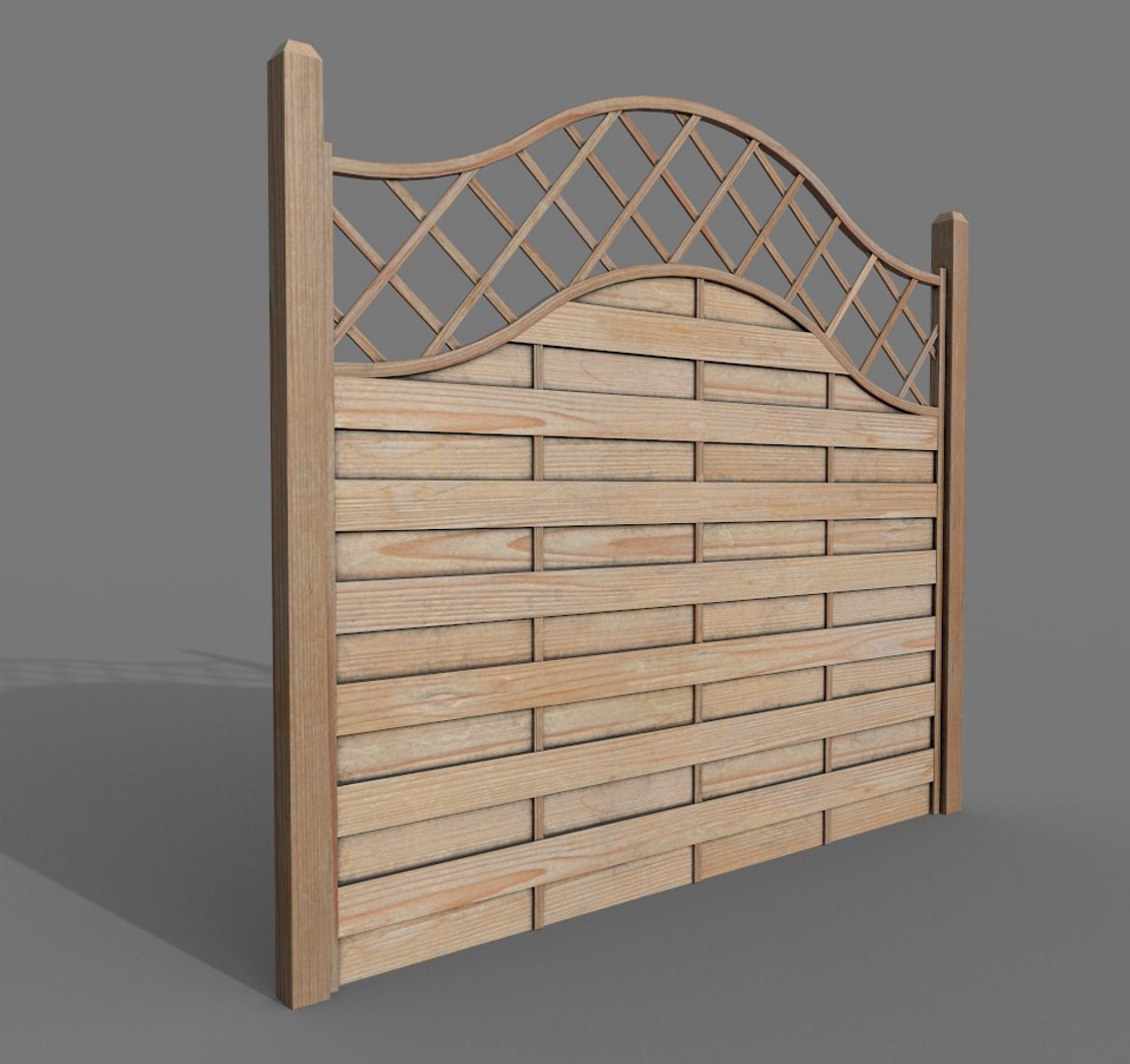 3D Wooden Modular Fence 1 Model - TurboSquid 1942448