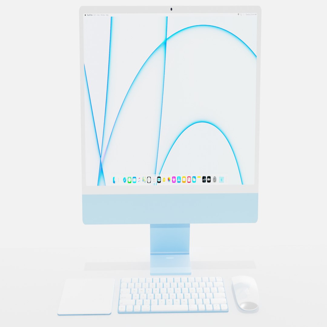 Apple IMac 24-inch 2021 Blue Set 3d Model Model - TurboSquid 1759733