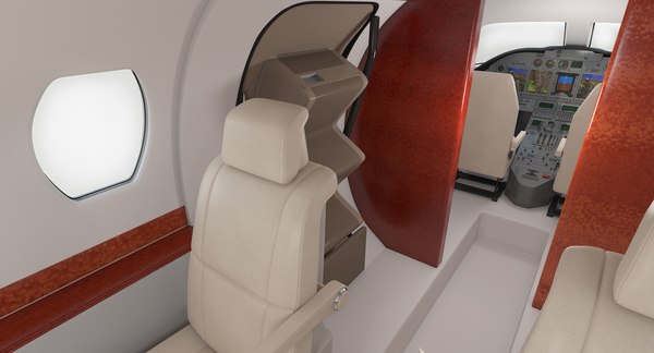 3D business jet interior cockpit - TurboSquid 1259590