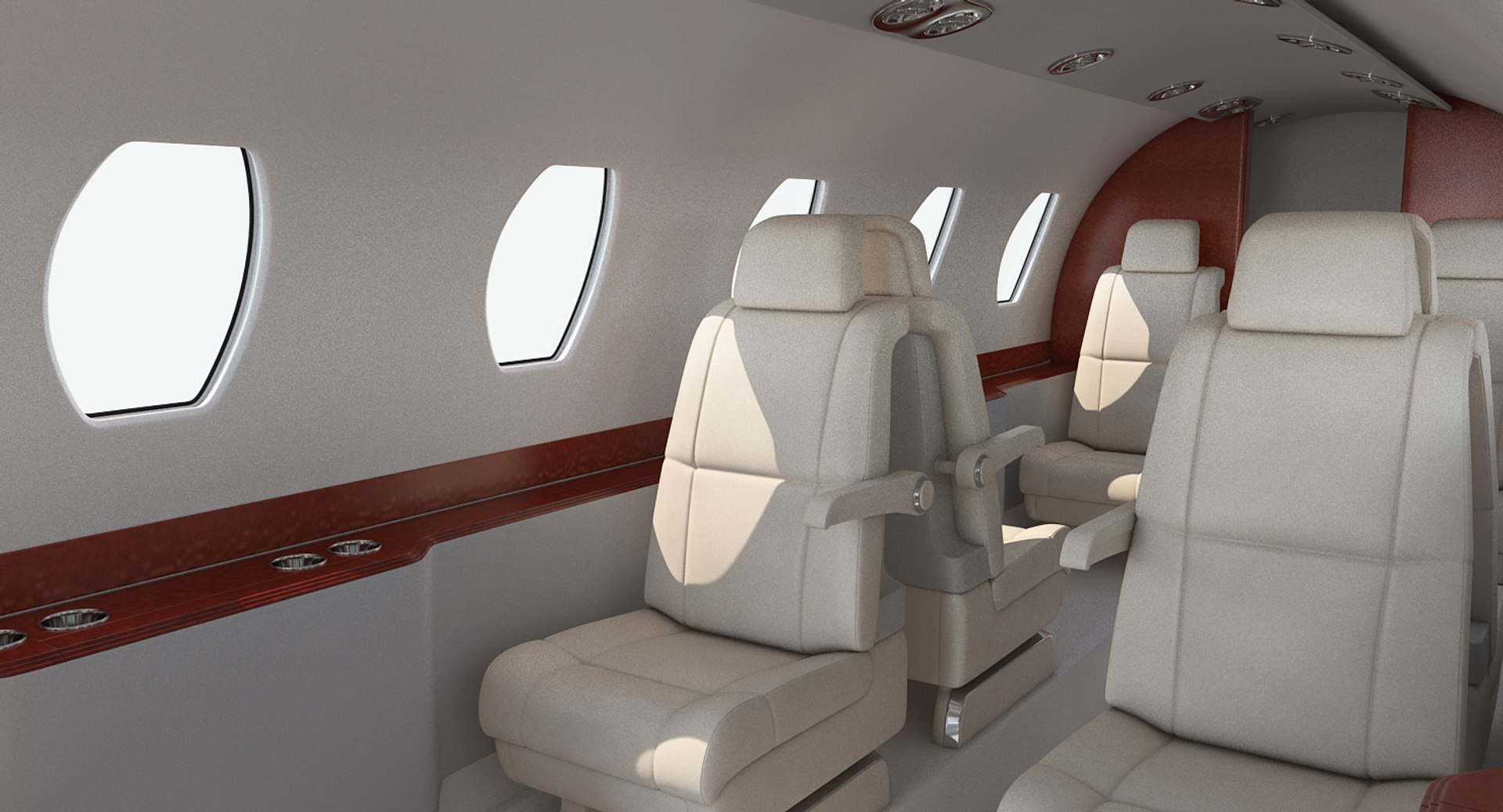 3D Business Jet Interior Cockpit - TurboSquid 1259590