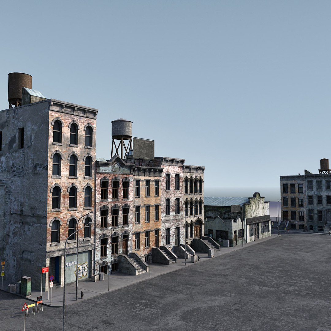 3d model street city bronx