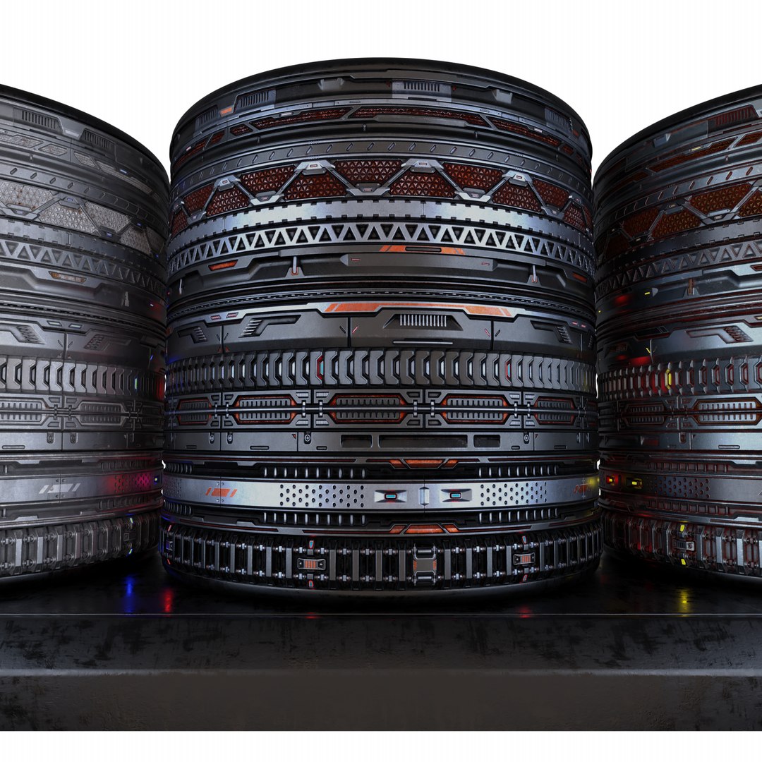 3D Sci-fi Trim Sheets Material - TurboSquid 2208858