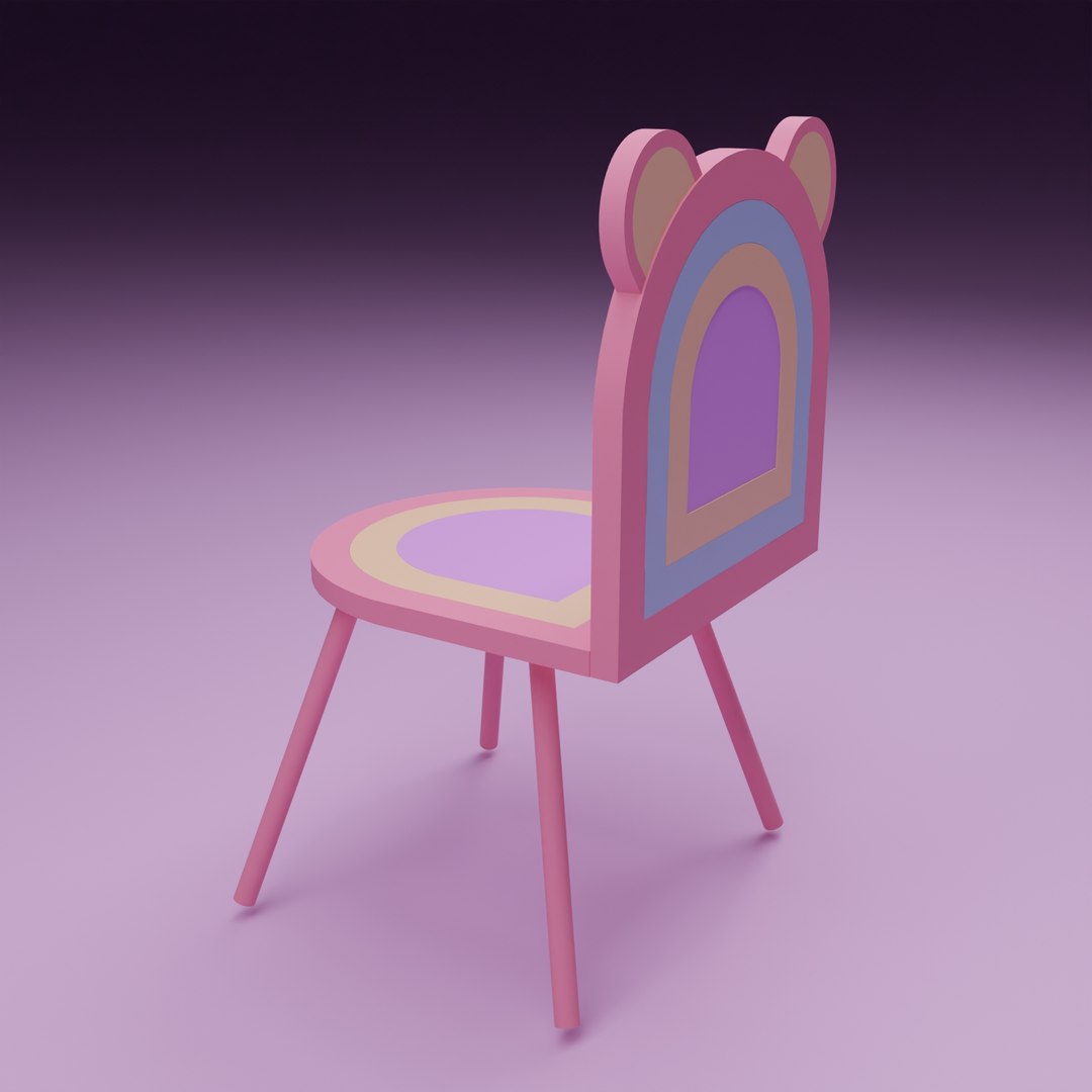 Stylized children chair 3D model - TurboSquid 2182956