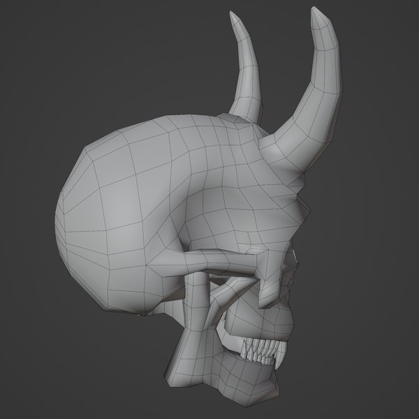 3D Demon skull PBR Low-poly 3D model model - TurboSquid 1951794