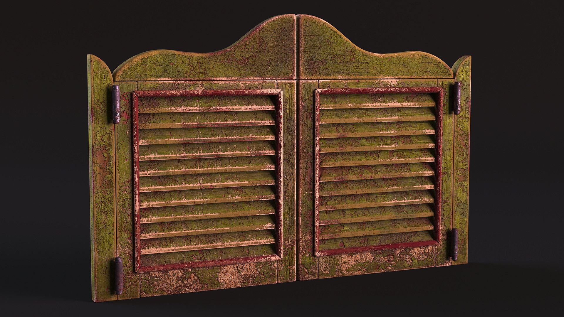 Old Wood Saloon Doors Rigged 3D Model - TurboSquid 2078148