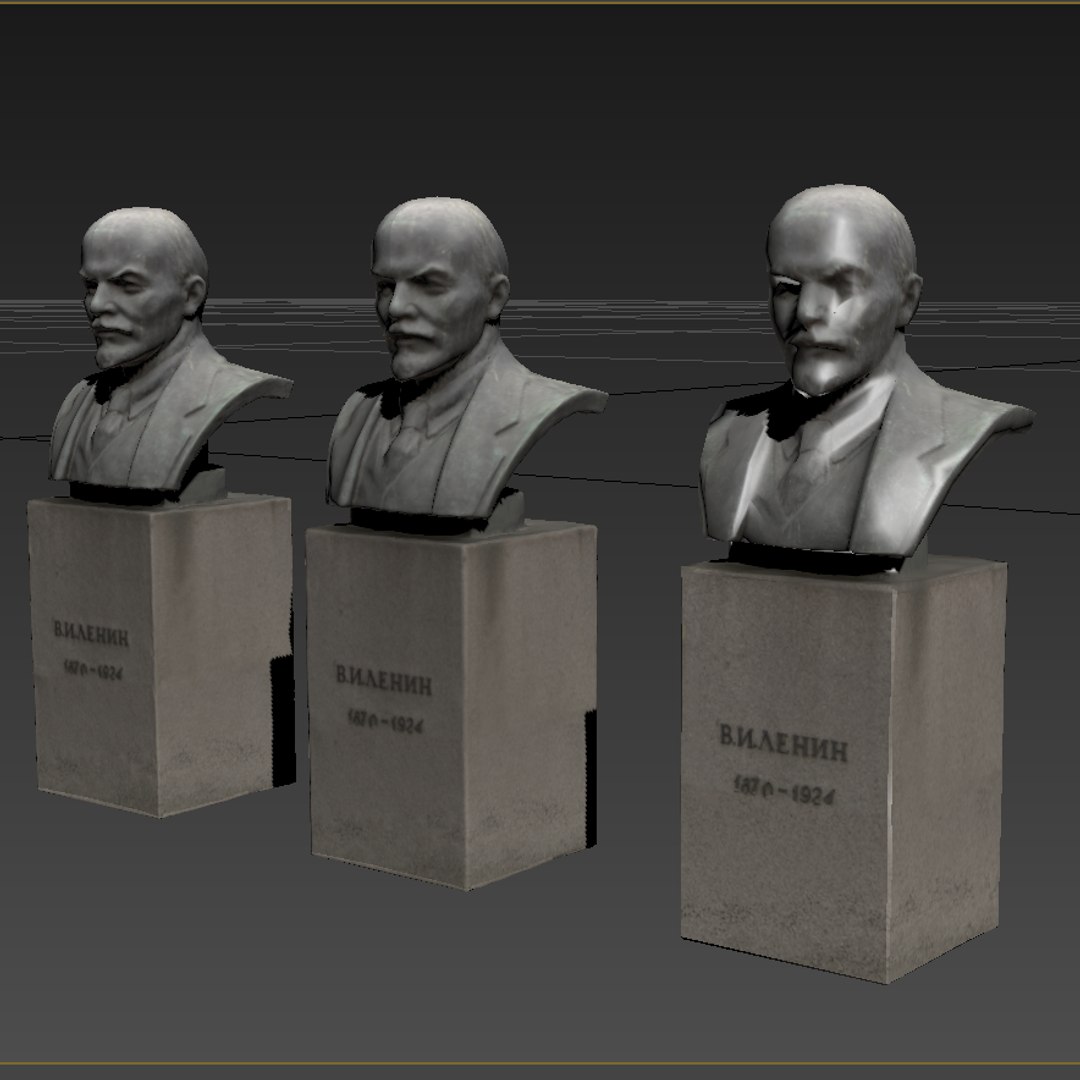 3d model bust vladimir lenin