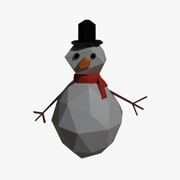 Frosty the Fun-Loving Snowman - Low Poly Model Modelo 3D - TurboSquid ...