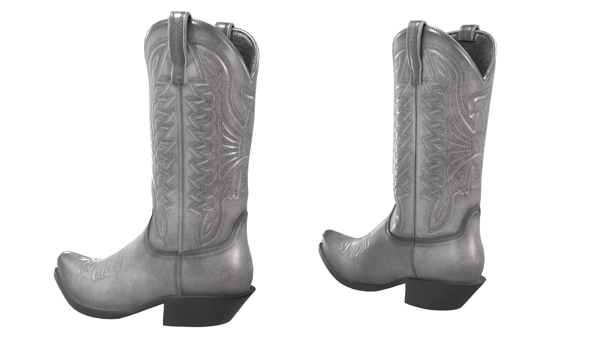 Graphite Western Boots 3D - TurboSquid 2518841