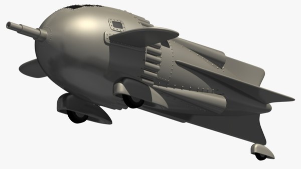 3d model flash gordon rocket ship