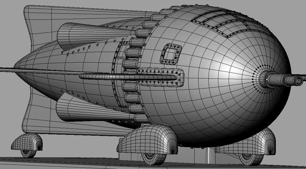 3d model flash gordon rocket ship