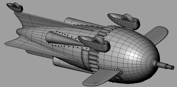 3d model flash gordon rocket ship