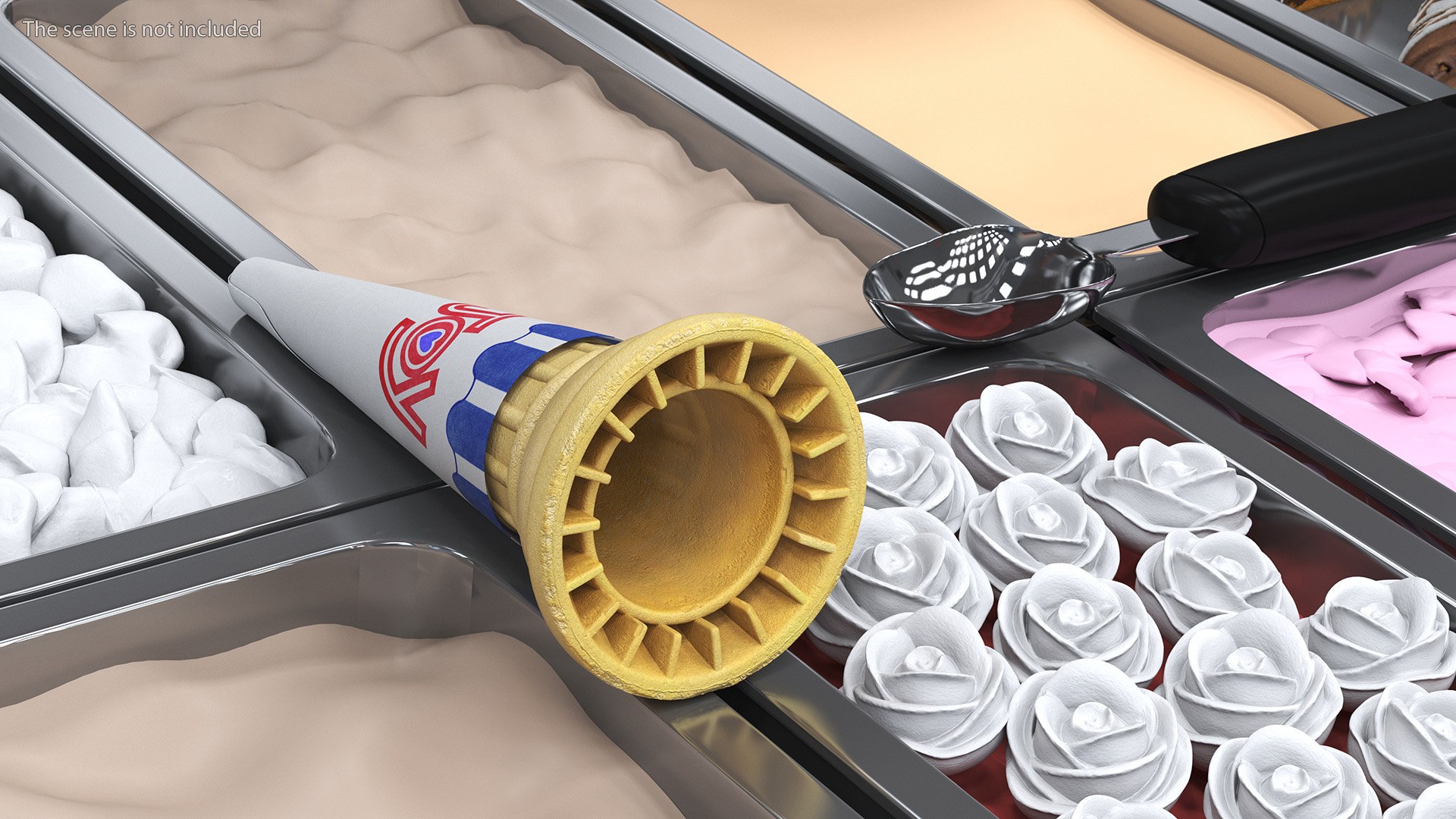 Pointed Bottom JOY Cake Cone 3D - TurboSquid 2246372