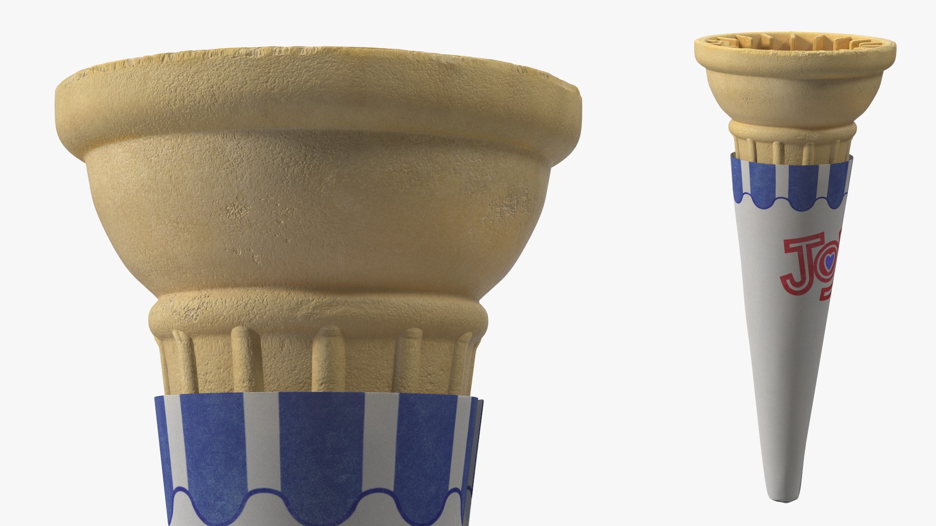 Pointed Bottom JOY Cake Cone 3D - TurboSquid 2246372