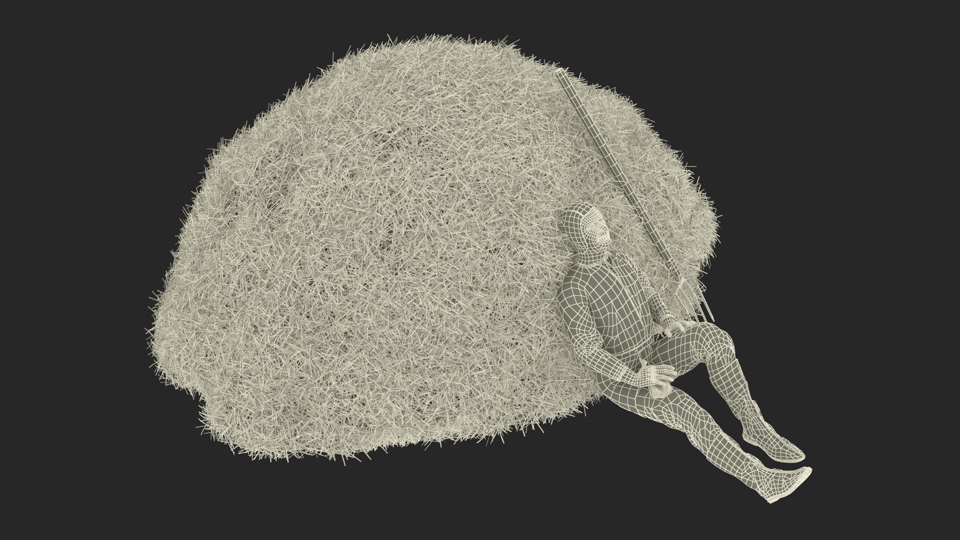 3D Medieval Farmer Resting In Hay - TurboSquid 2376449