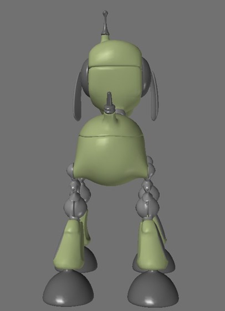 3ds character mechanical dog