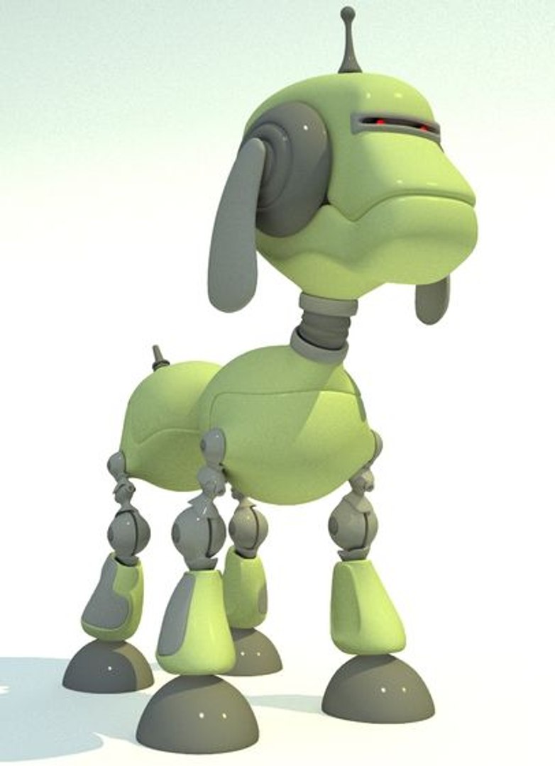 3ds character mechanical dog