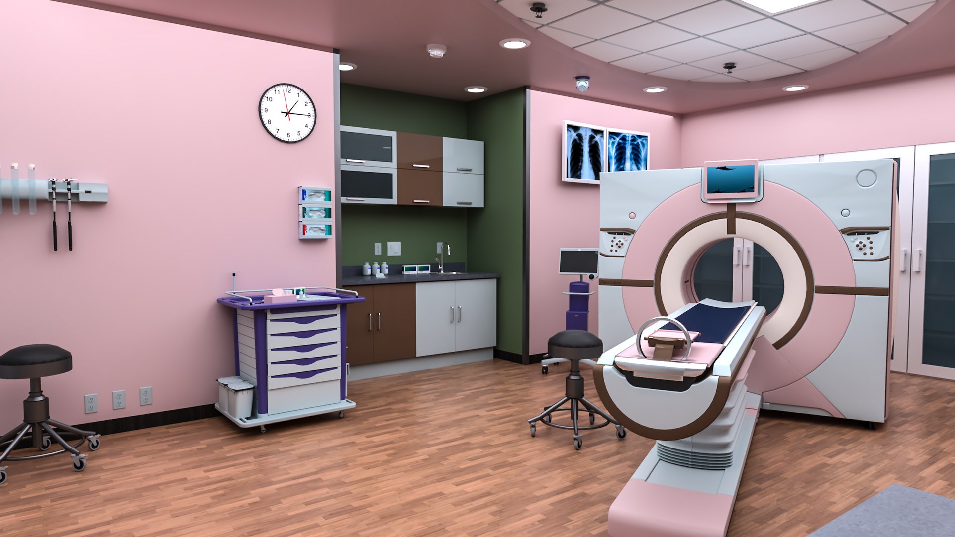 MEDICAL SPACES RADIOLOGY CT SCAN ROOM 3D Model - TurboSquid 1768425