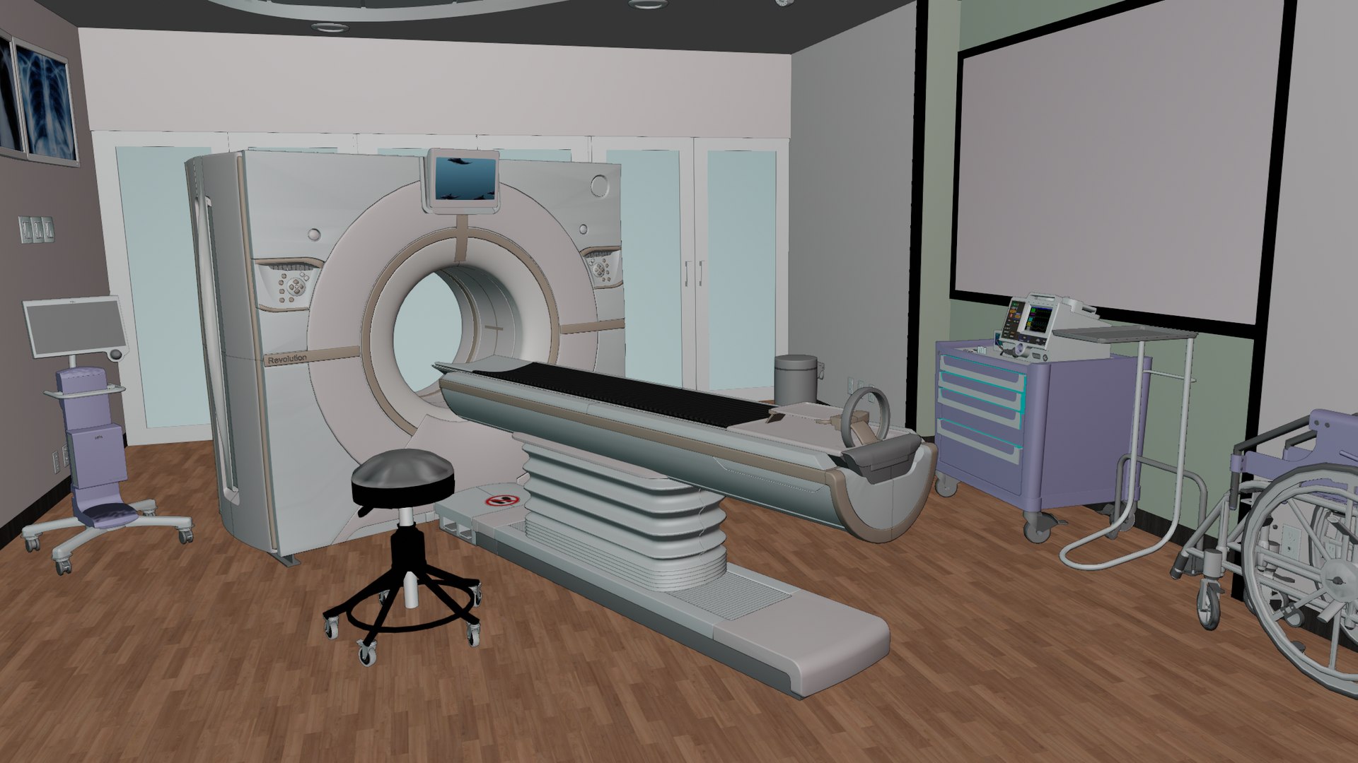 MEDICAL SPACES RADIOLOGY CT SCAN ROOM 3D Model - TurboSquid 1768425