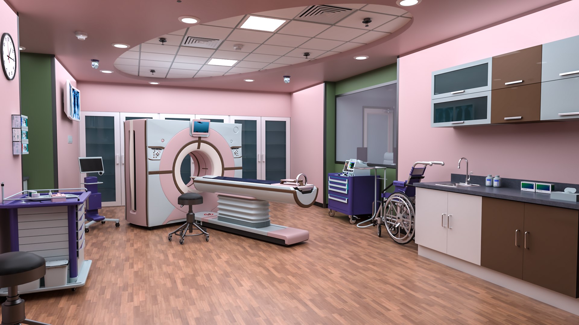MEDICAL SPACES RADIOLOGY CT SCAN ROOM 3D Model - TurboSquid 1768425
