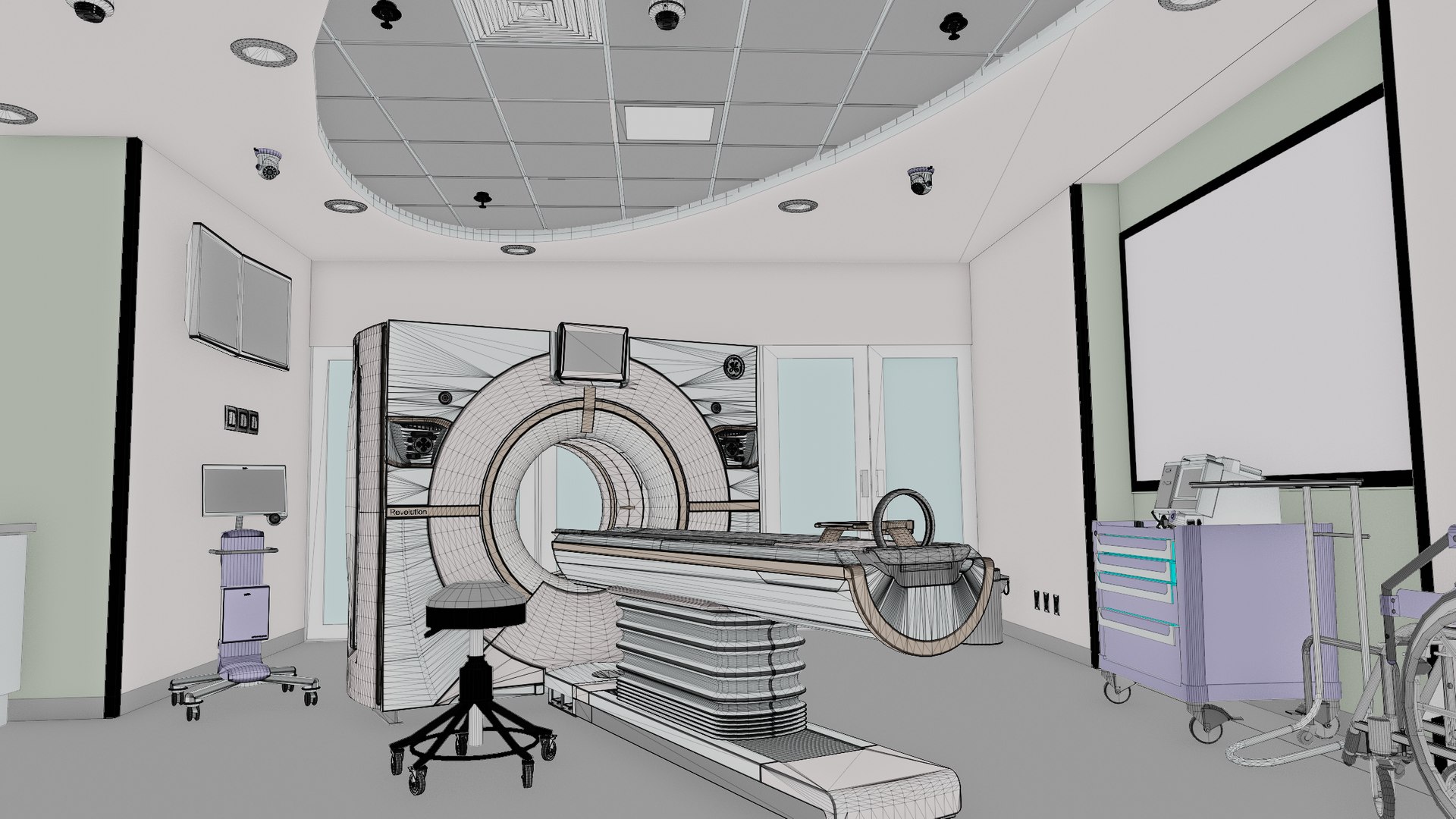 MEDICAL SPACES RADIOLOGY CT SCAN ROOM 3D Model - TurboSquid 1768425