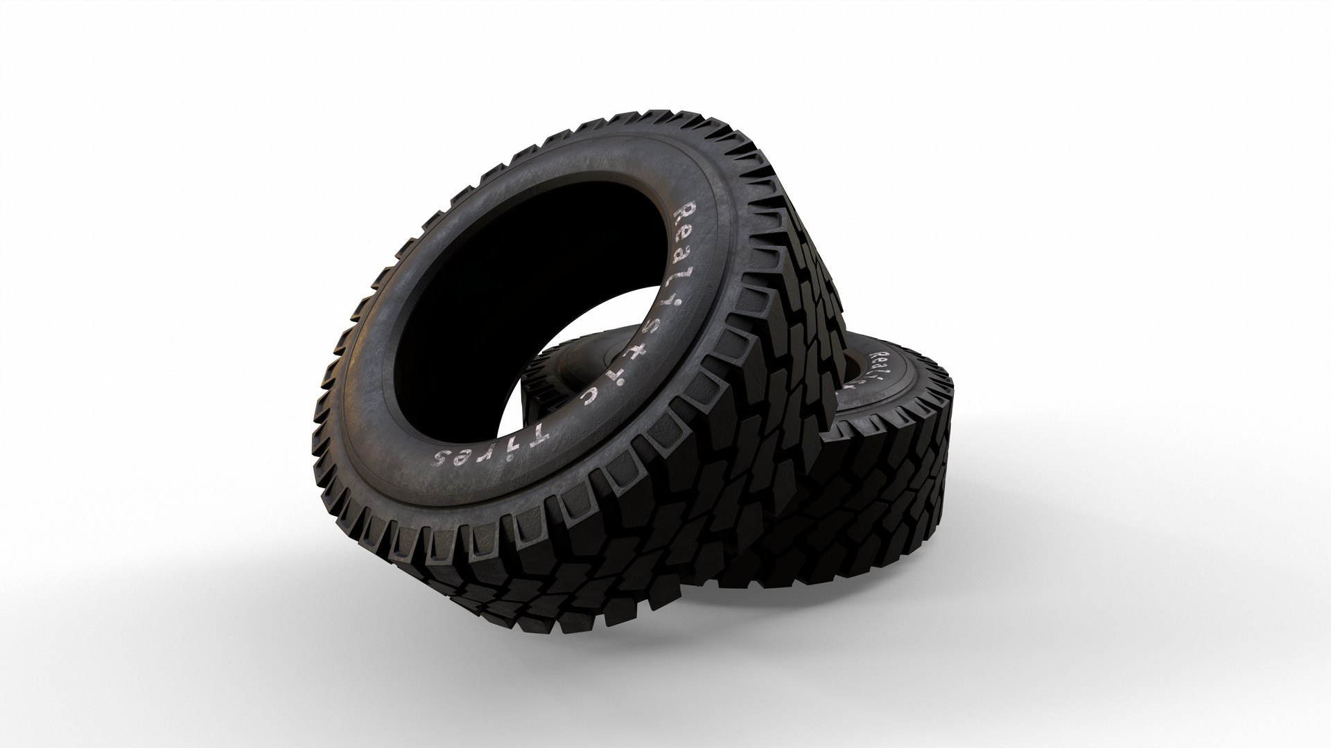 3D Truck Tires Low-poly Model - TurboSquid 1985131