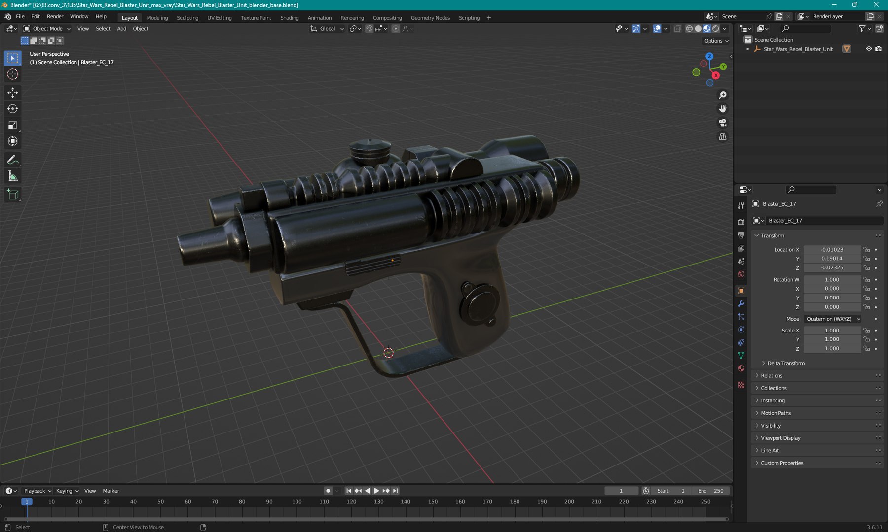 3D Star Wars Rebel Blaster Unit - TurboSquid 2417331