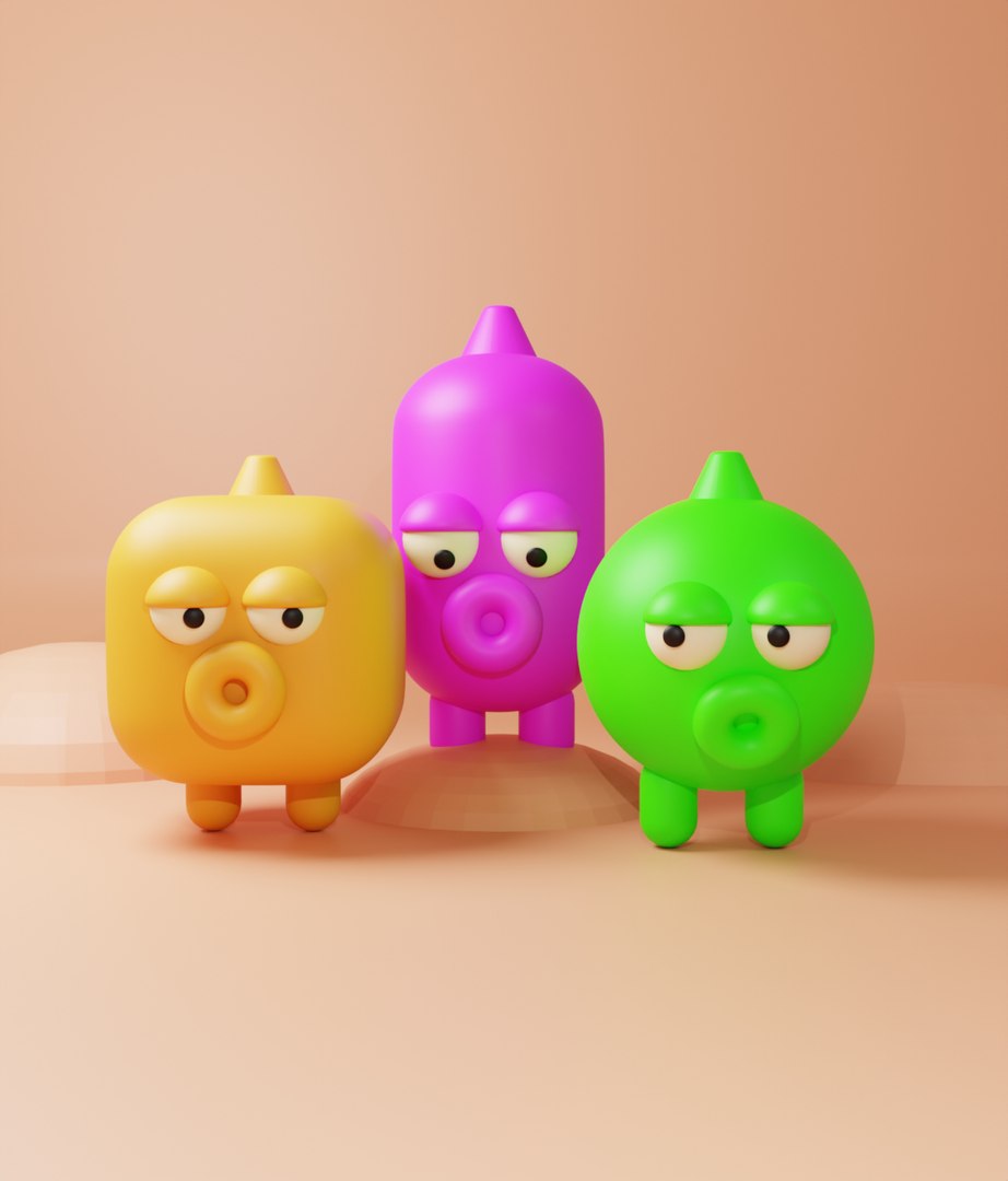 3D Cartoon Character 3 In 1 - TurboSquid 2206314