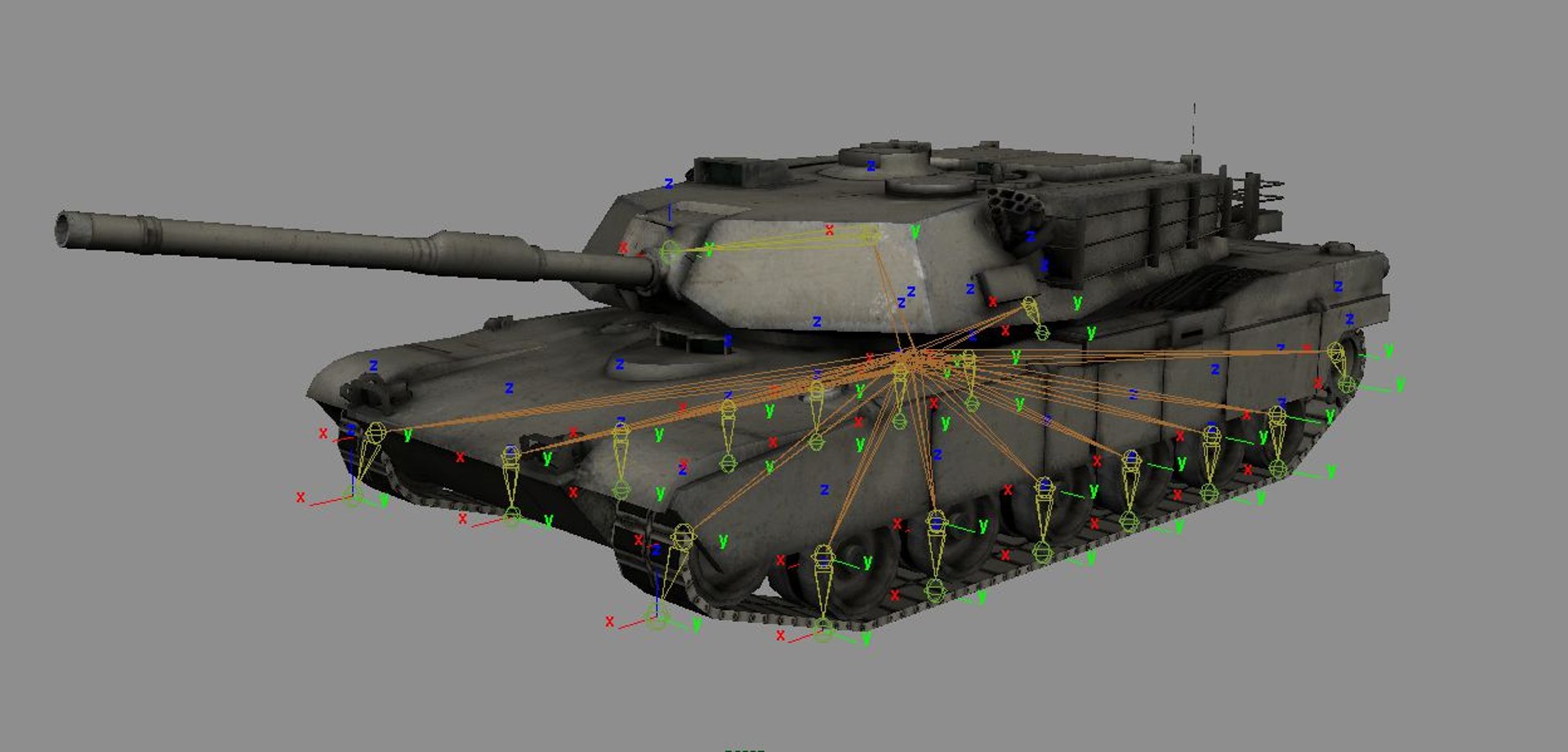 Abrams Tank Fbx