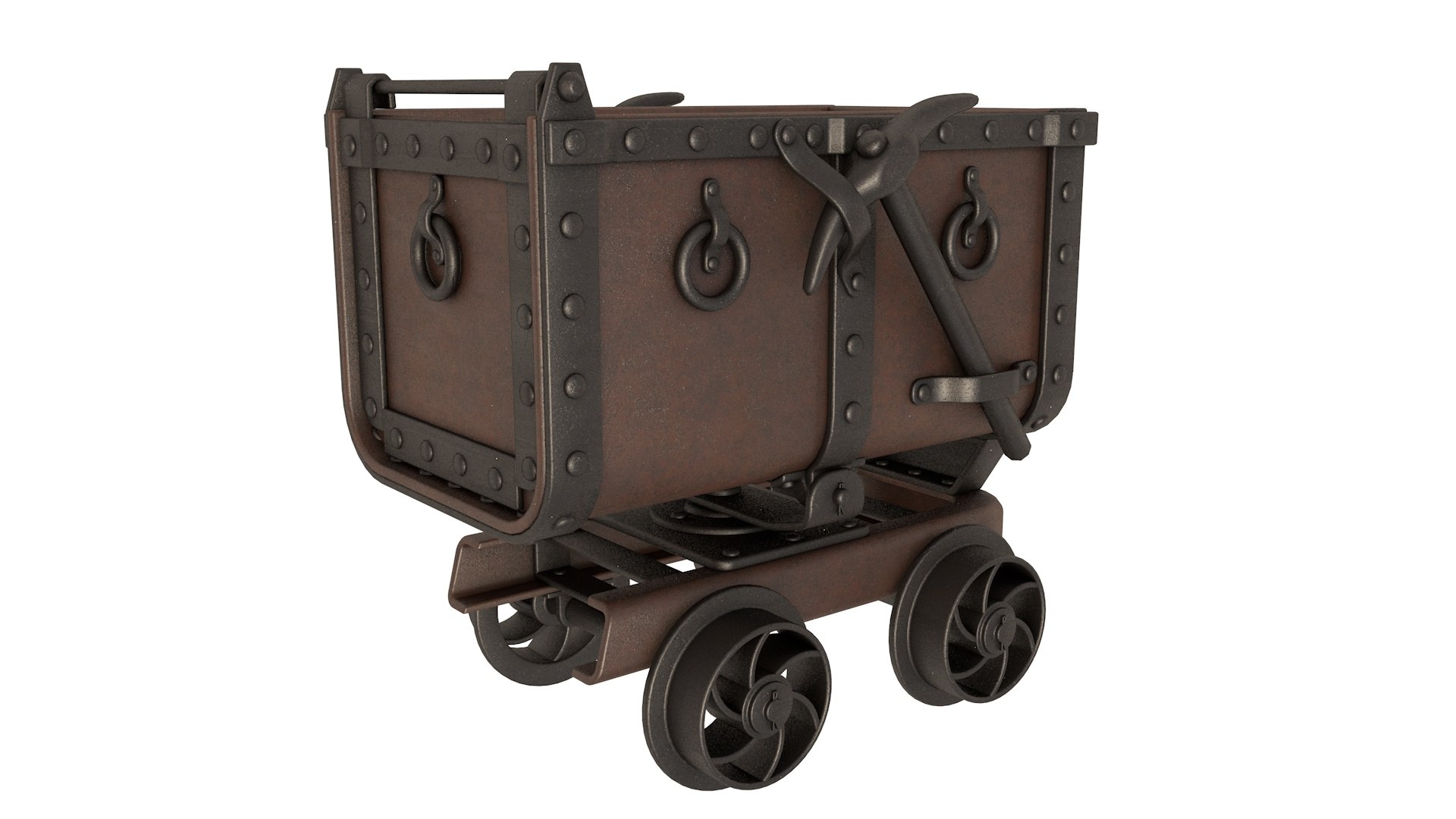 3D Mine Cart Model - TurboSquid 1992718