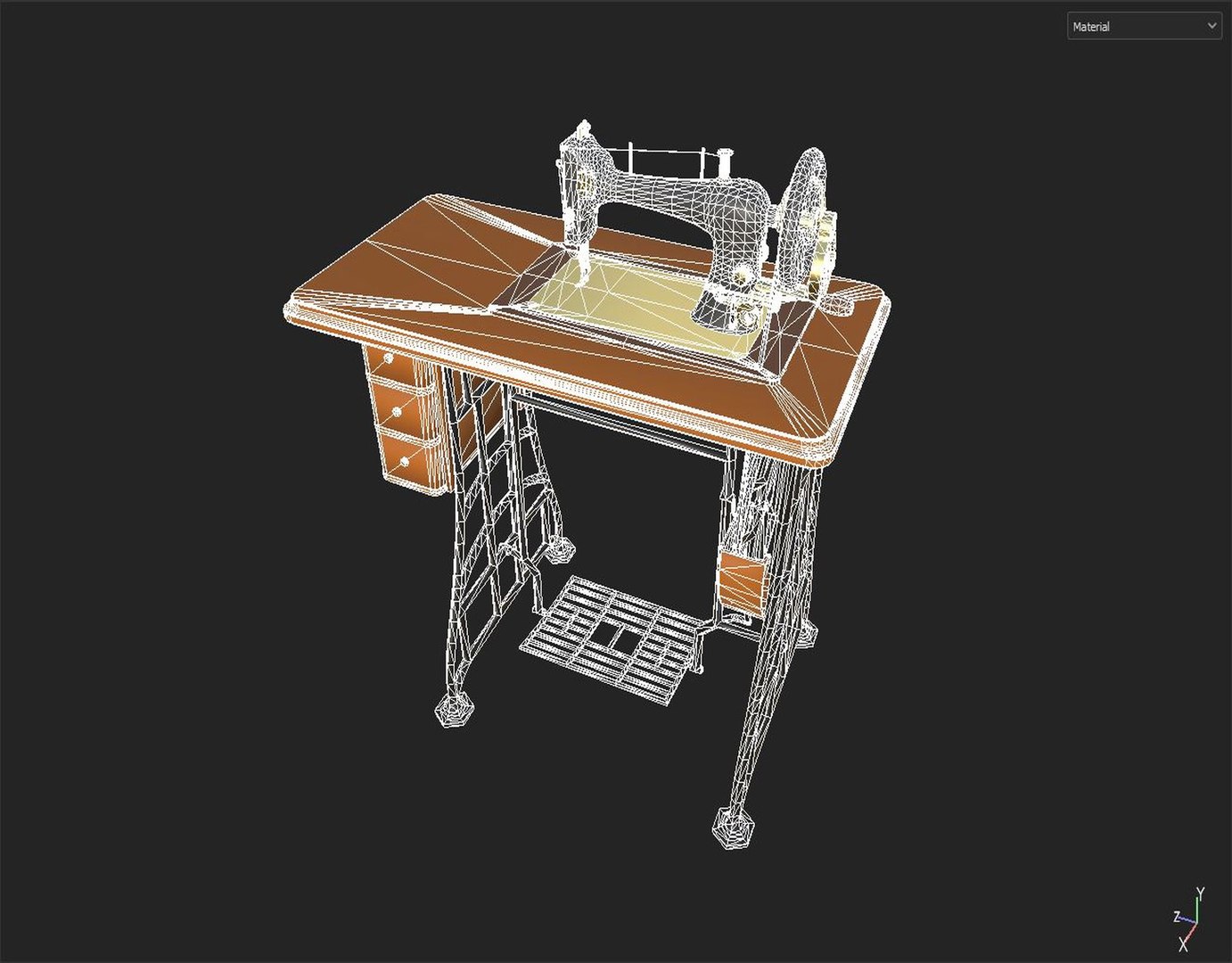 Sewing Machine 3D Model - TurboSquid 2252812