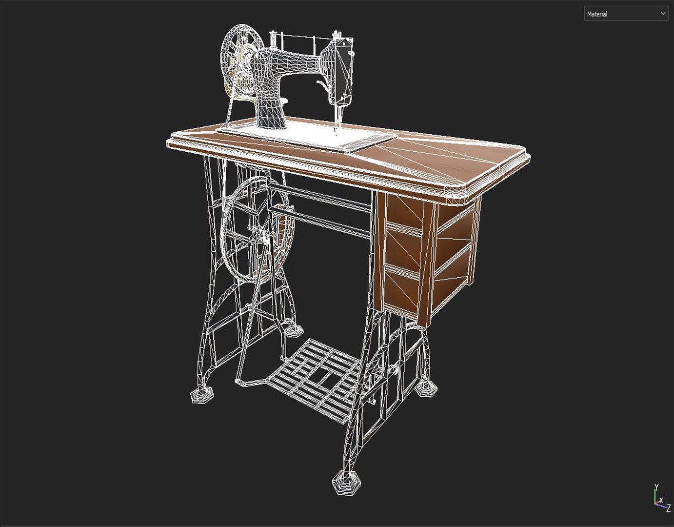 Sewing Machine 3D Model - TurboSquid 2252812