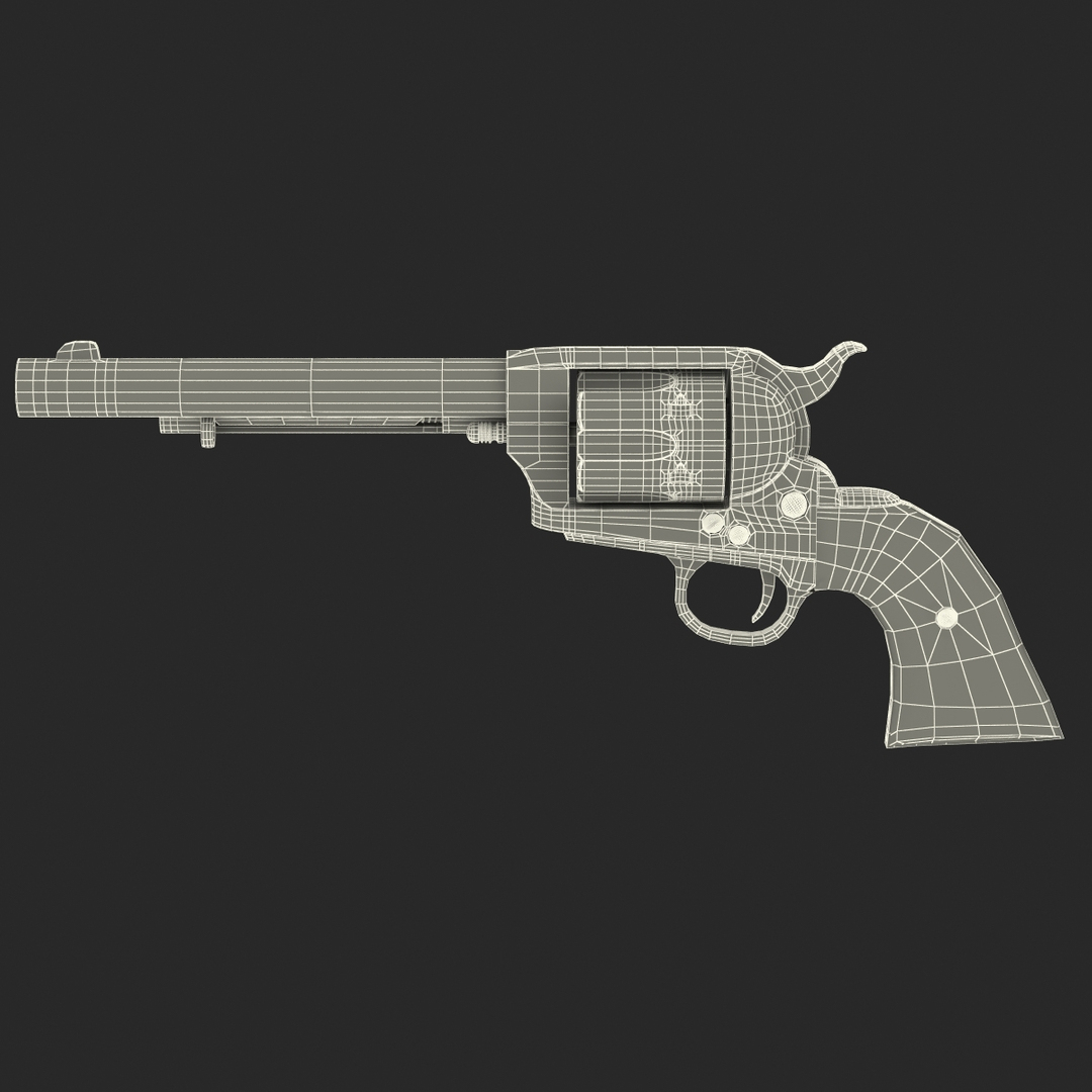 Revolver Modeled Realistic Obj