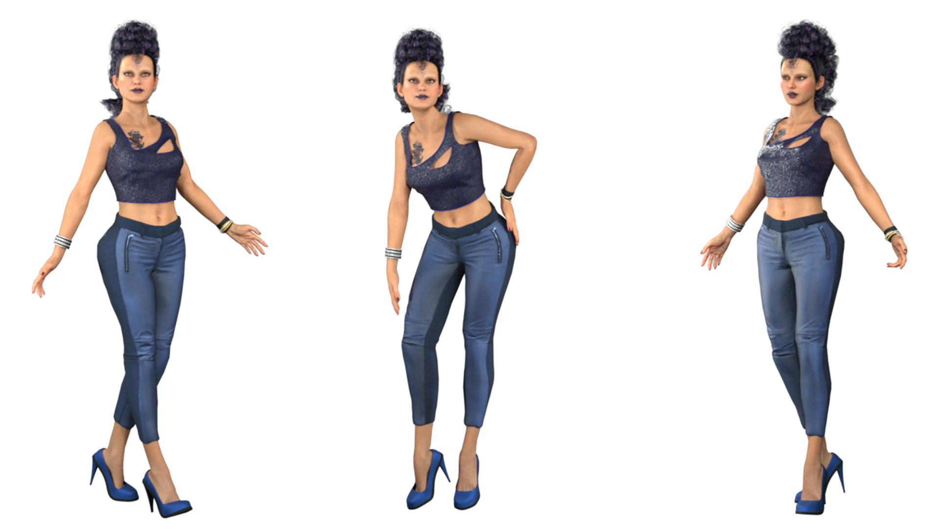 3D Model Realistic Rigged Style Woman-Lucy Character 3D Model ...