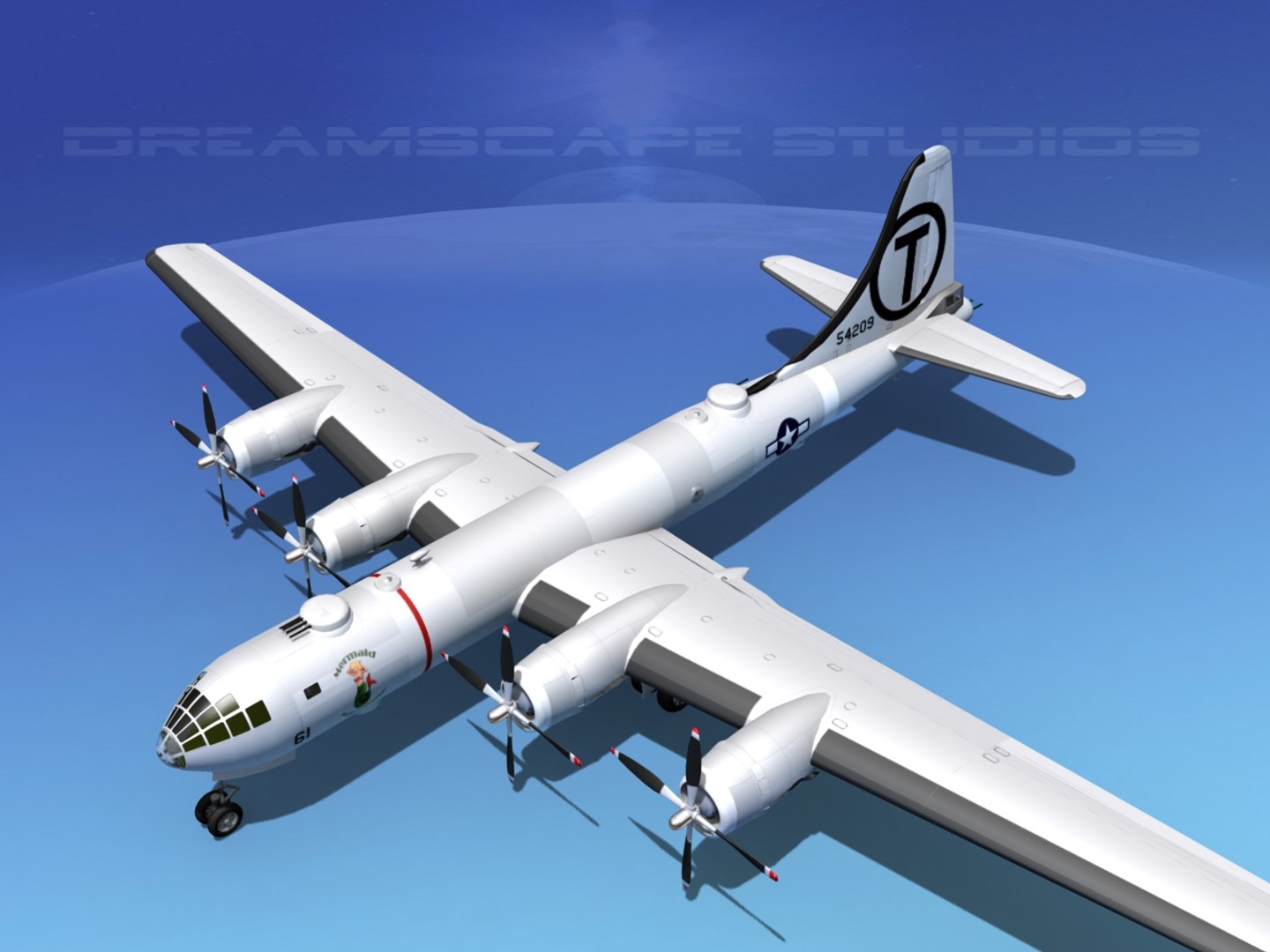 3d Model Superfortress B-29 Bomber