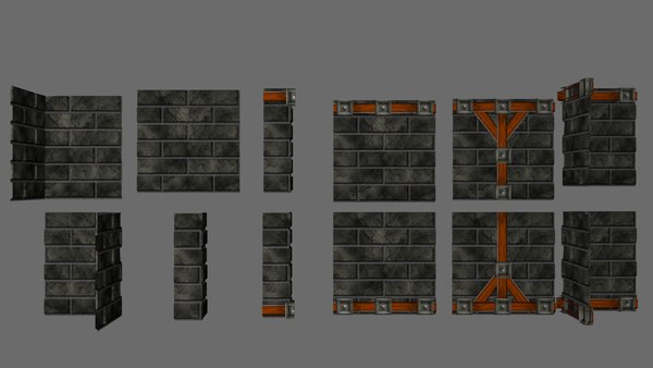 3d modular wall model