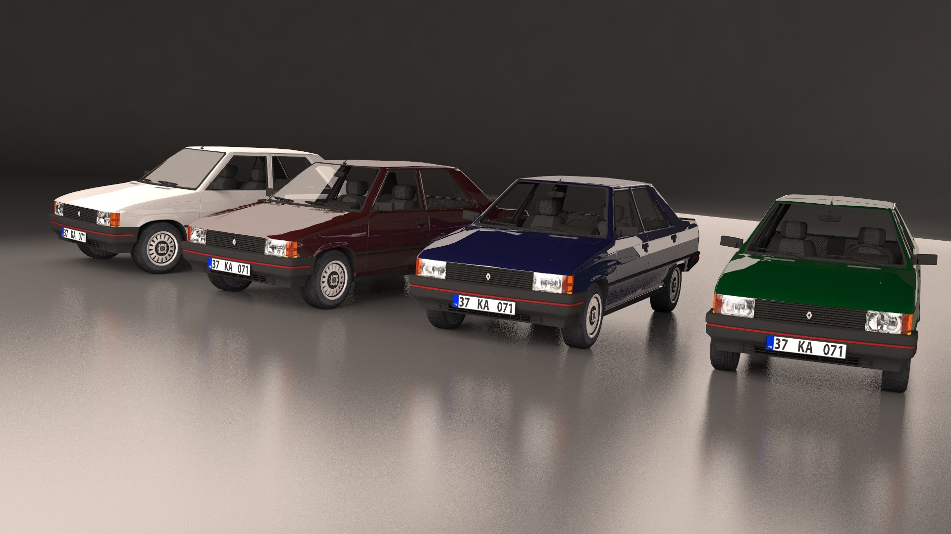 3d Model Of 1992 Renault 9