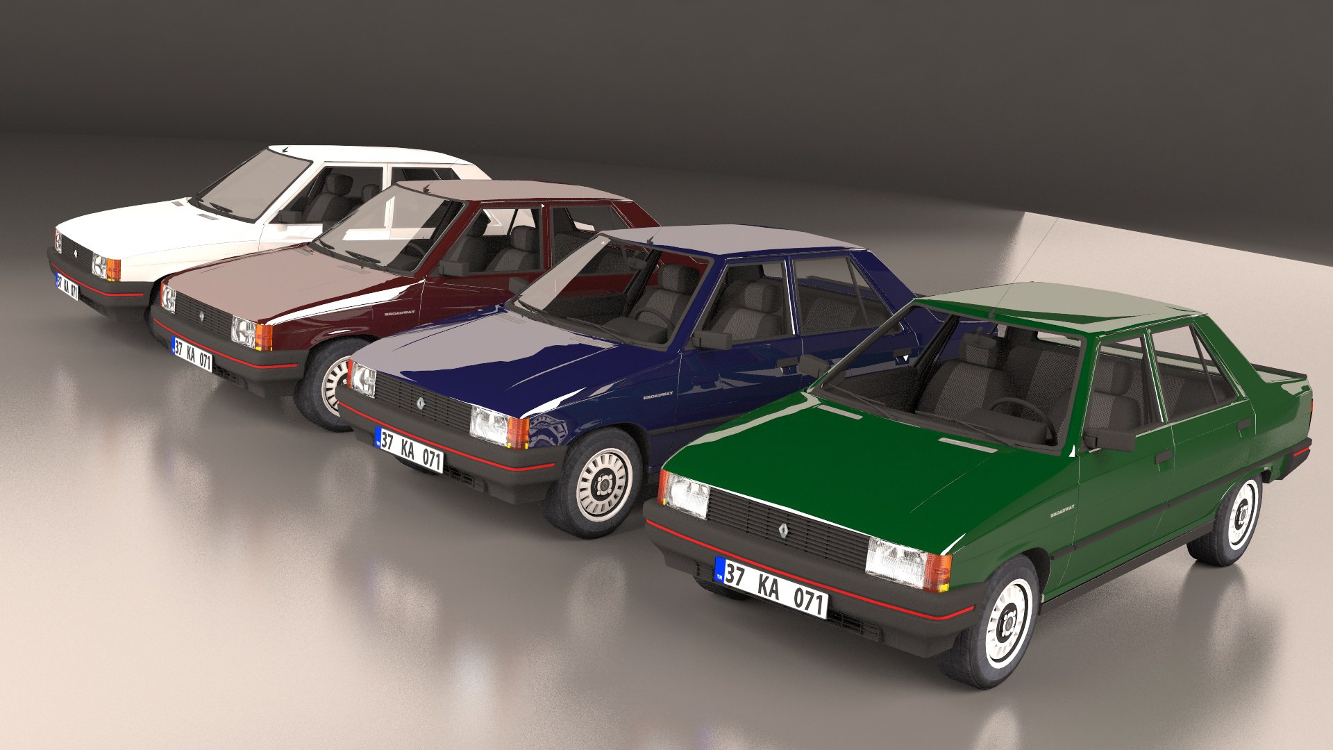 3d Model Of 1992 Renault 9