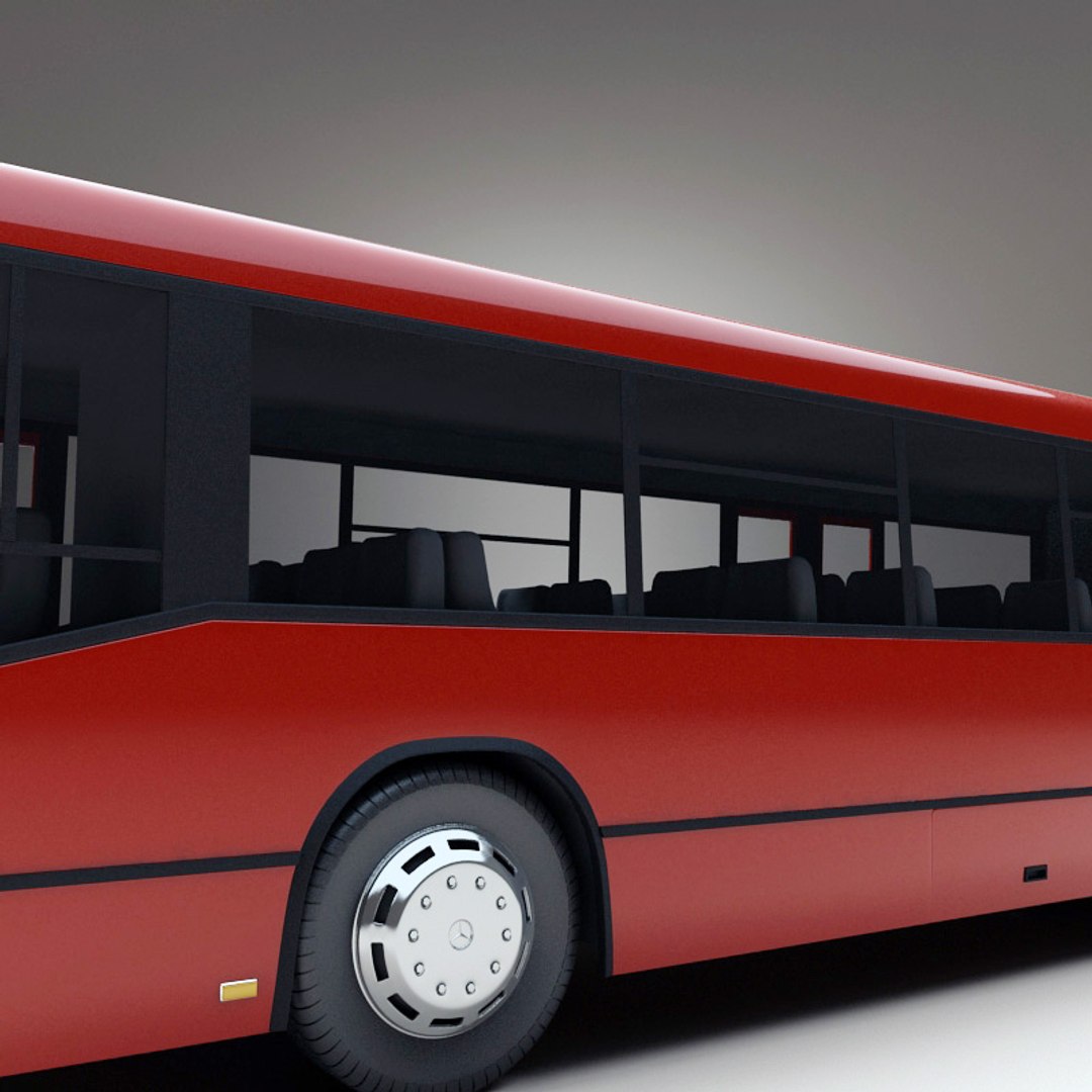 articulated bus mercedes benz 3d model