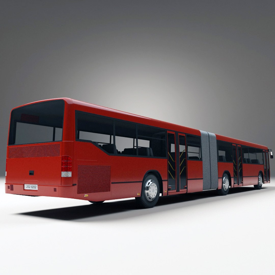 articulated bus mercedes benz 3d model