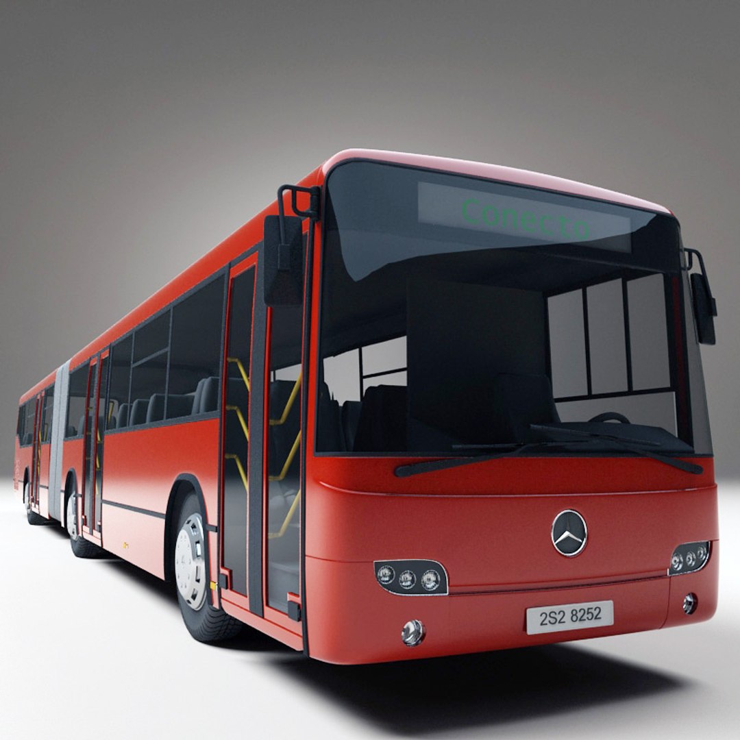 articulated bus mercedes benz 3d model