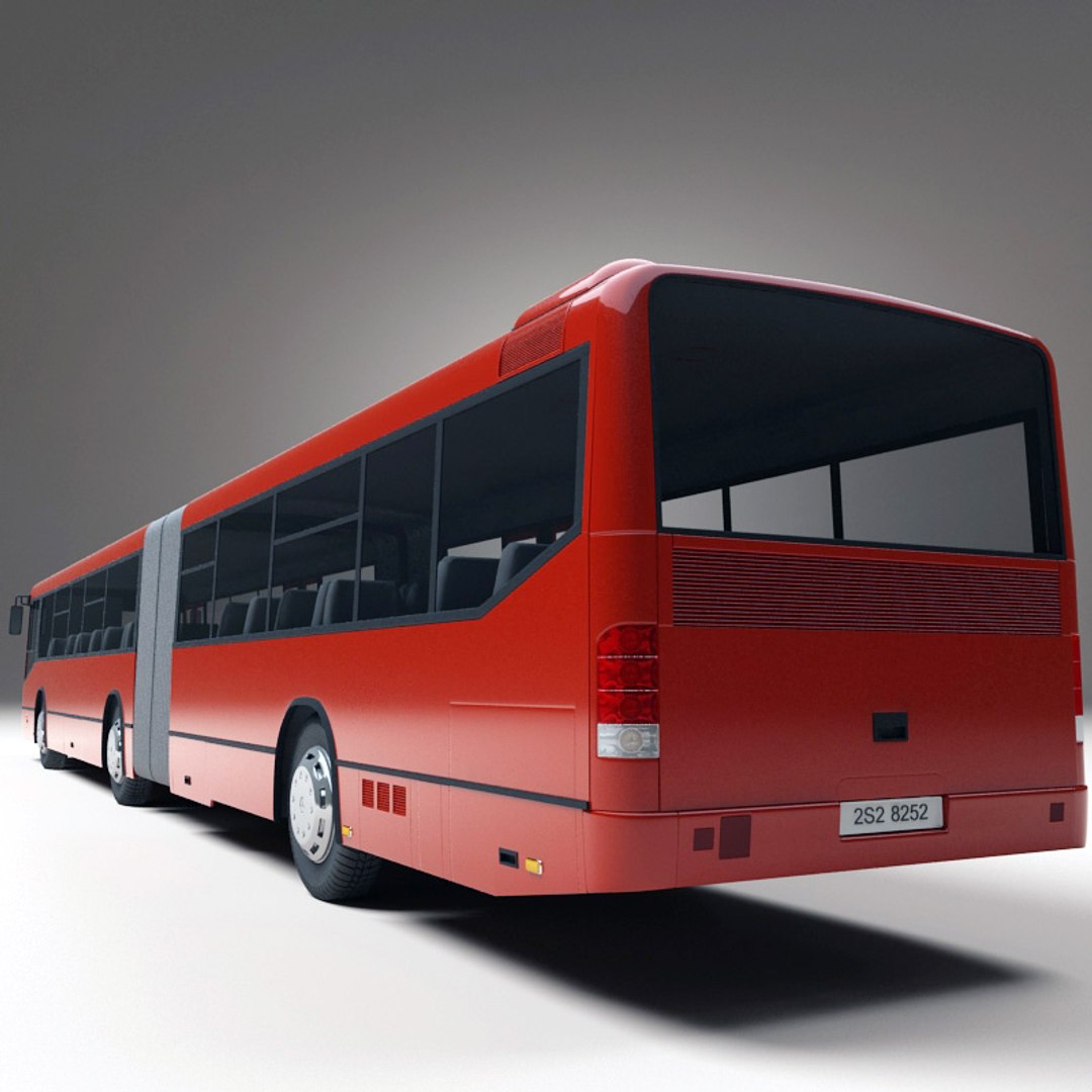articulated bus mercedes benz 3d model