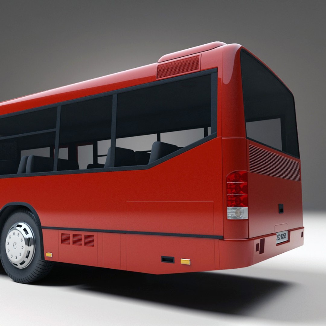 articulated bus mercedes benz 3d model