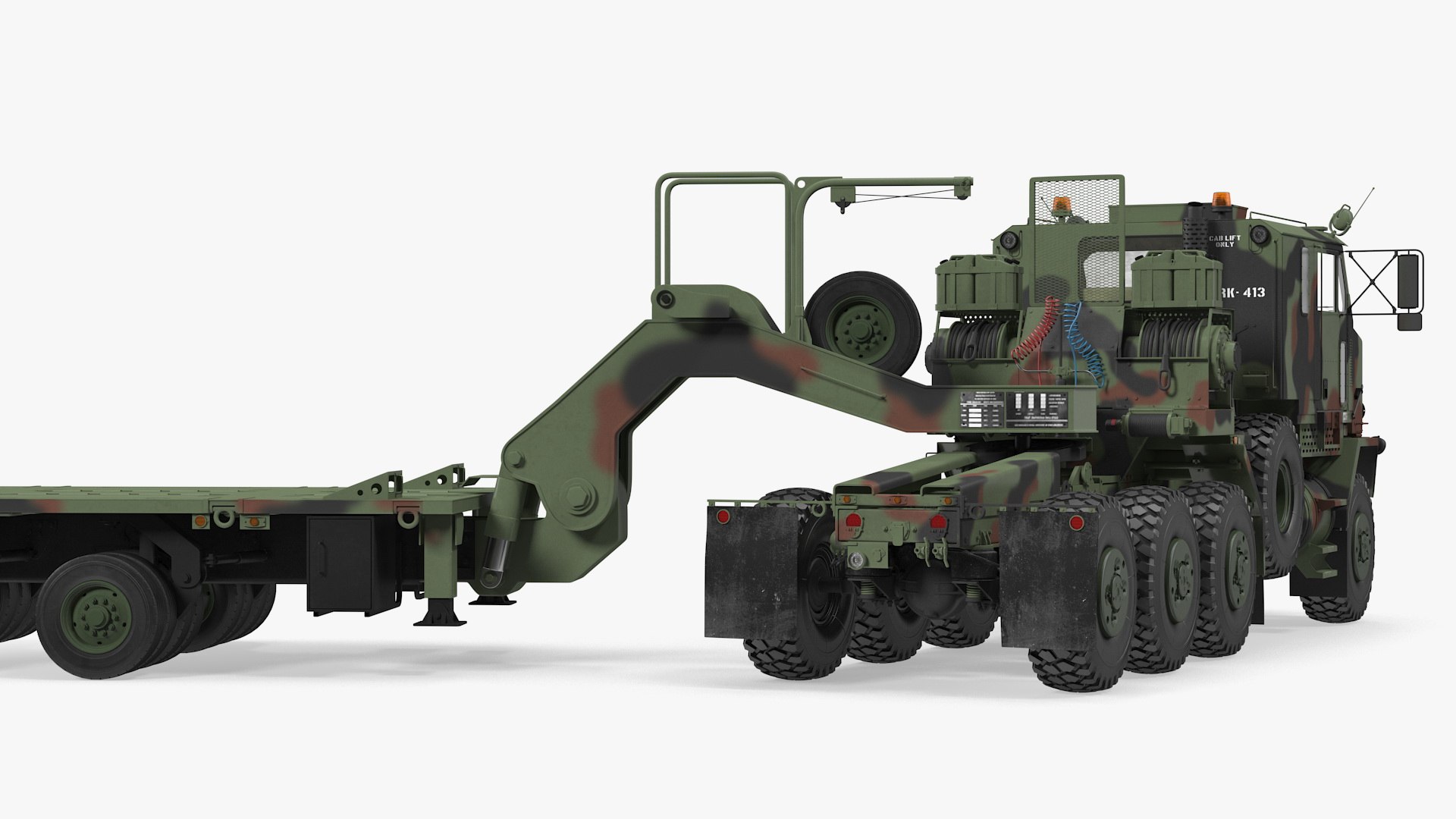 3D oshkosh m1070 tank transporter - TurboSquid 1440353
