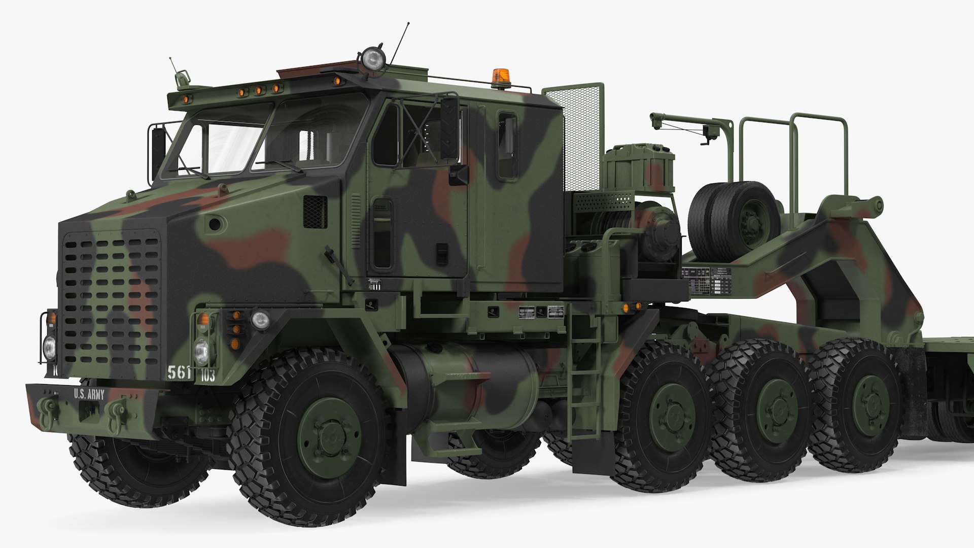 3D oshkosh m1070 tank transporter - TurboSquid 1440353