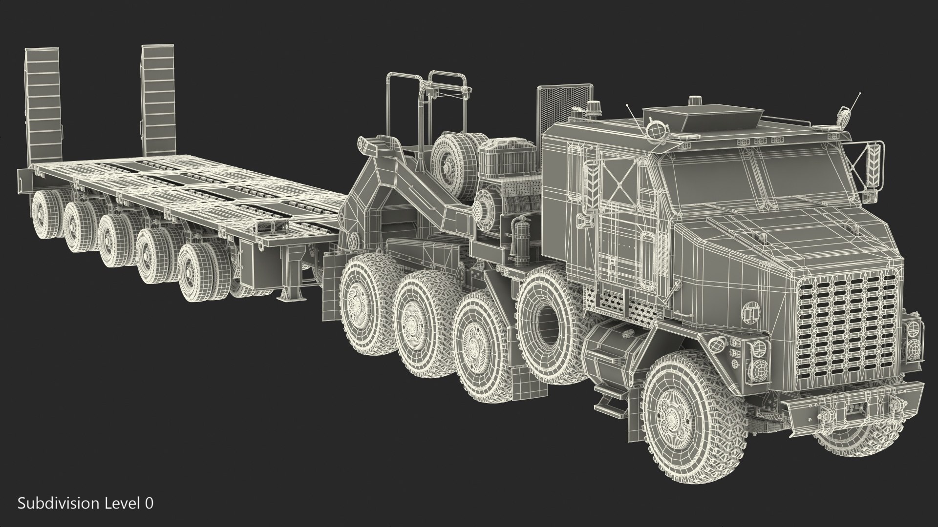 3D oshkosh m1070 tank transporter - TurboSquid 1440353