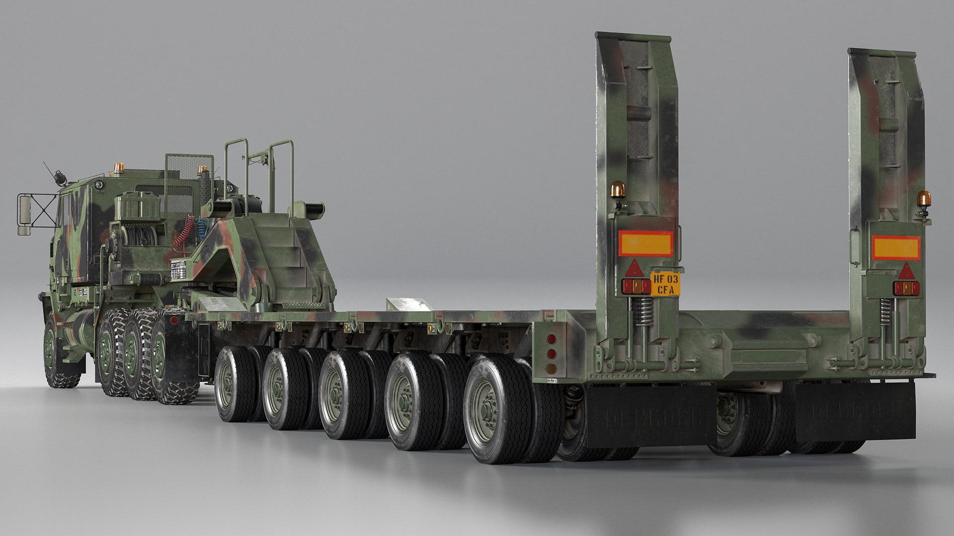 3D oshkosh m1070 tank transporter - TurboSquid 1440353