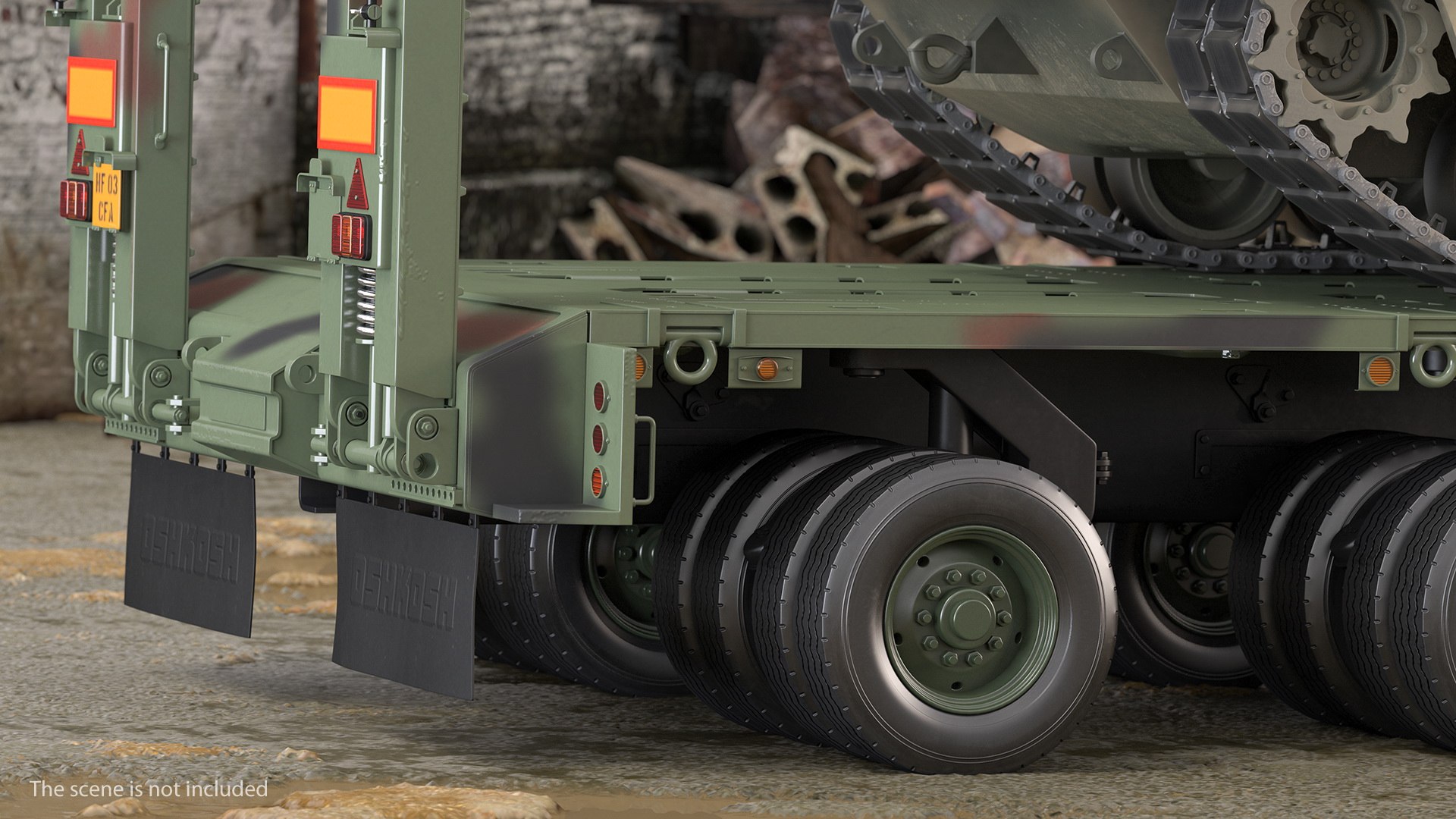 3D oshkosh m1070 tank transporter - TurboSquid 1440353